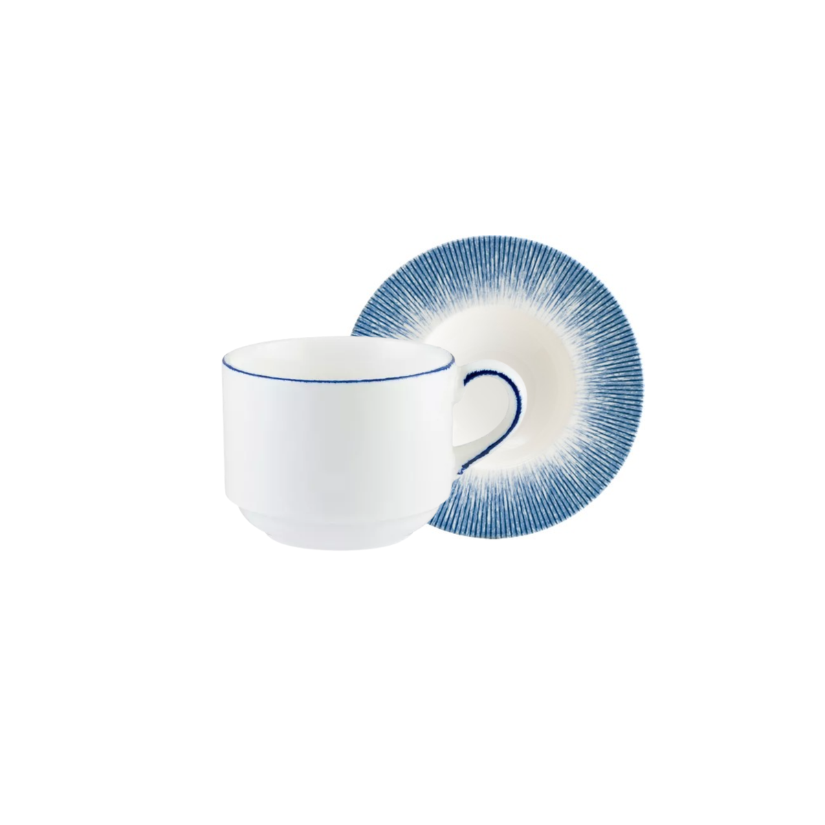 Bonna Retro x Iris Denim Coffee Cup & Saucer Set - 6 Pieces, 80 ml – ETTC