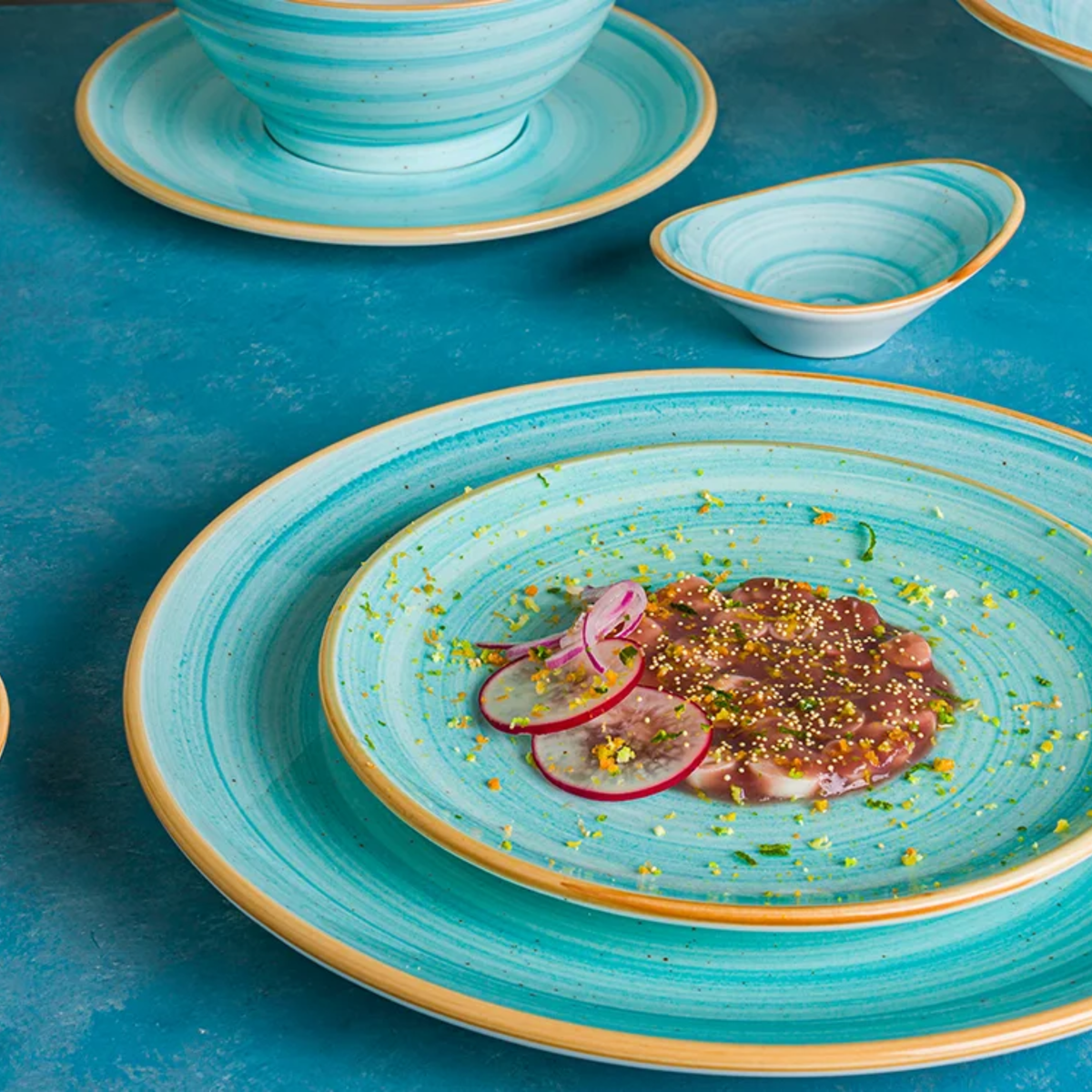 Bonna Aura Aqua Dinner Set - 39 Pieces for 6 People – ETTC