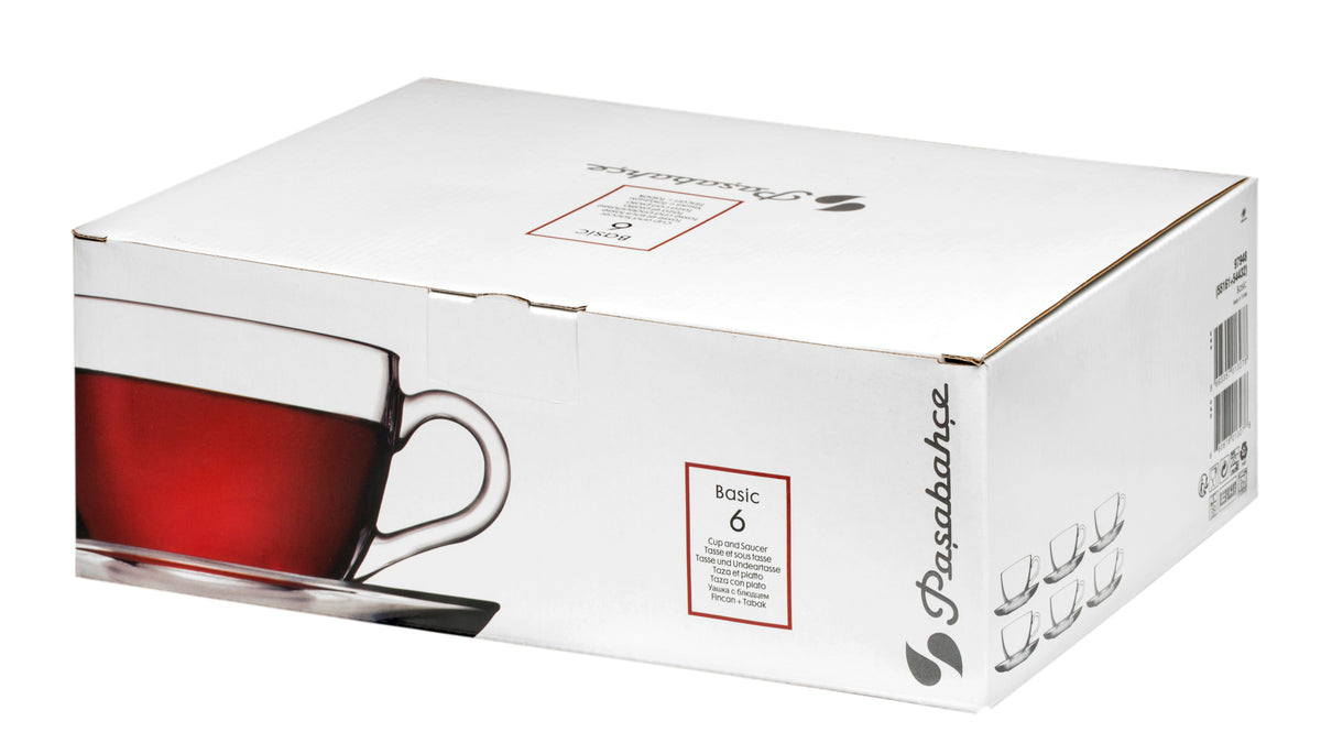 Pasabahce Basic Tea Cup & Saucer Set - 238ml – ETTC