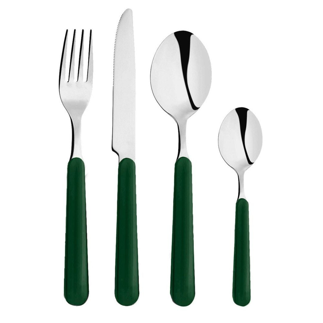Abert Bolero Cutlery Set - Dark Green, 24 Pieces – ETTC