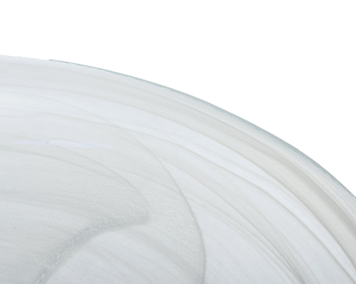 ArdaCam Sade Amorf Serving Plate - White Alabaster, 40.8 cm – ETTC