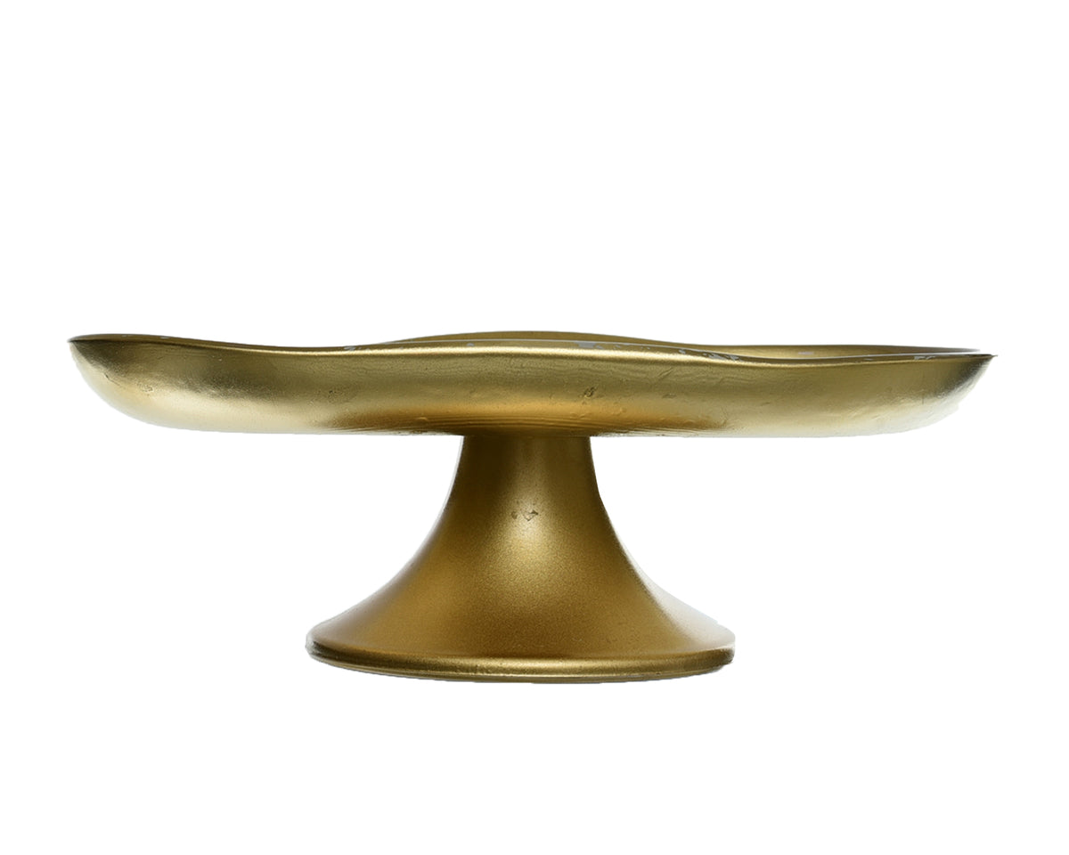 ArdaCam Sade Footed Serving Platter - Gold with White Spots, 21 cm – ETTC