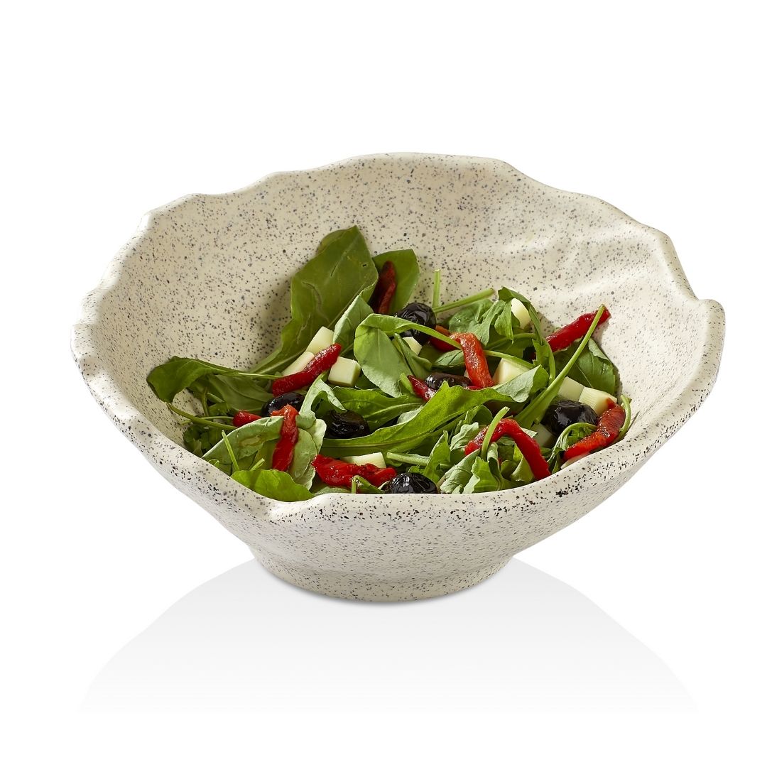 Kulsan White Granite Slanted Bowl - 23.2x22.5cm – ETTC