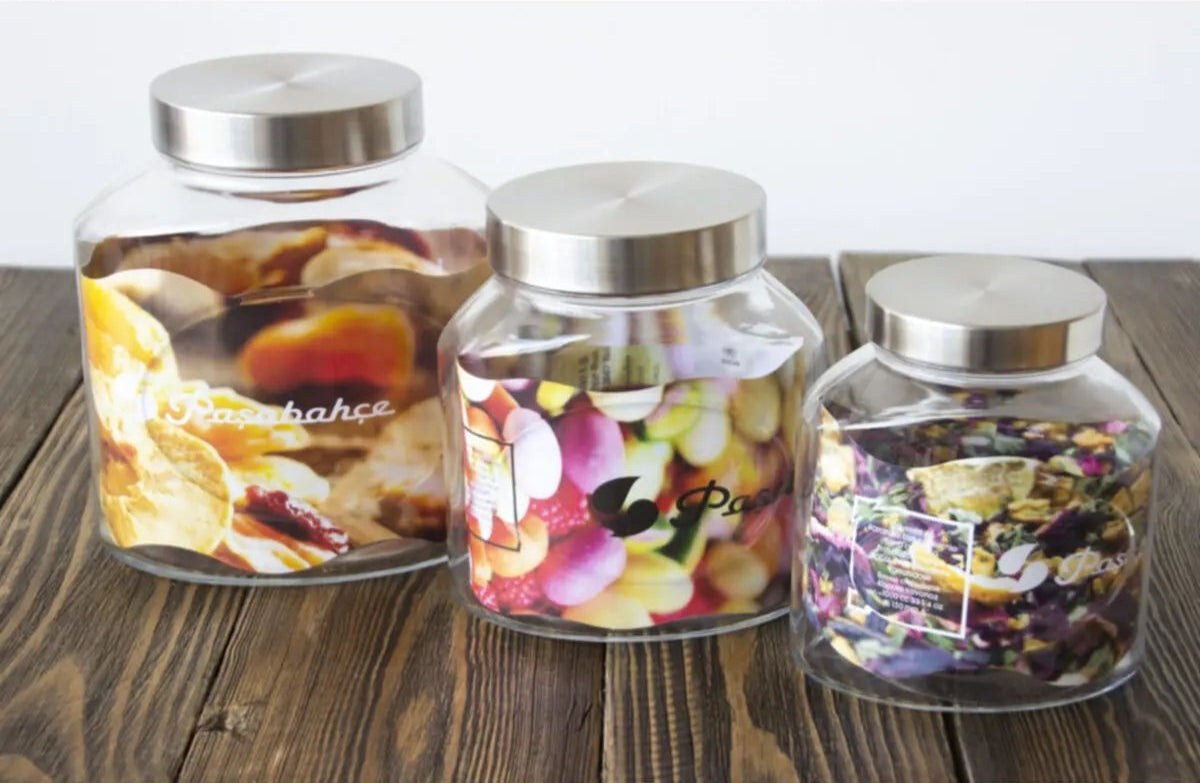 Pasabahce Elips Jar - Grey Lid, 1 L – ETTC