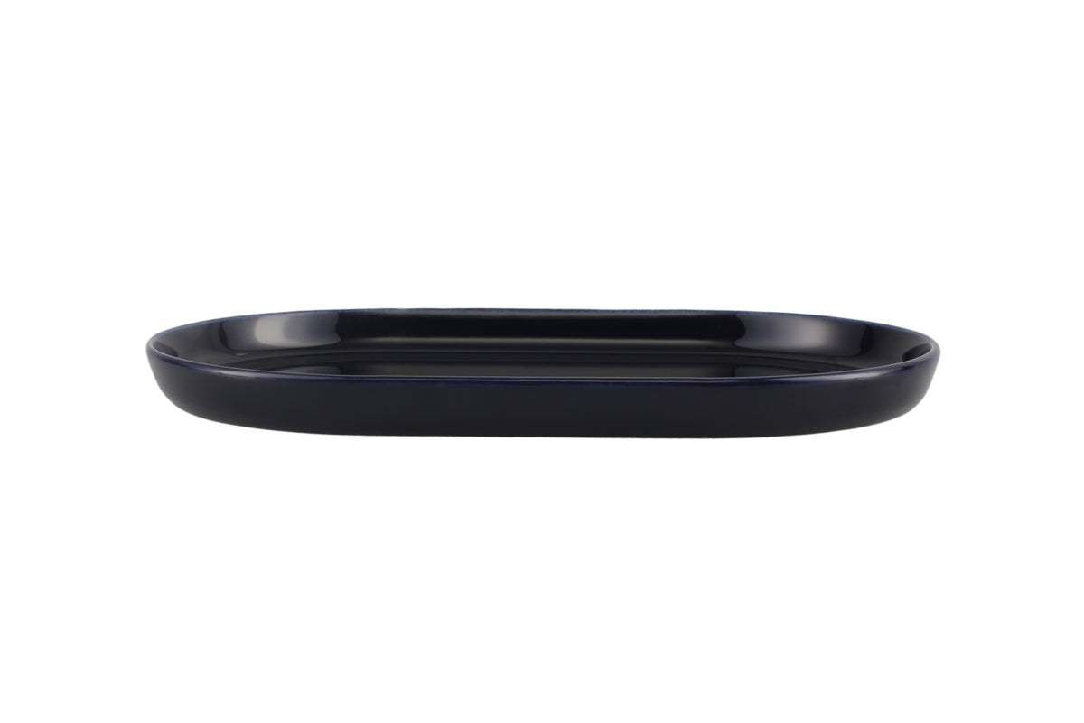 Porland Navy Blue Oval Serving Plate - 32cm – ETTC