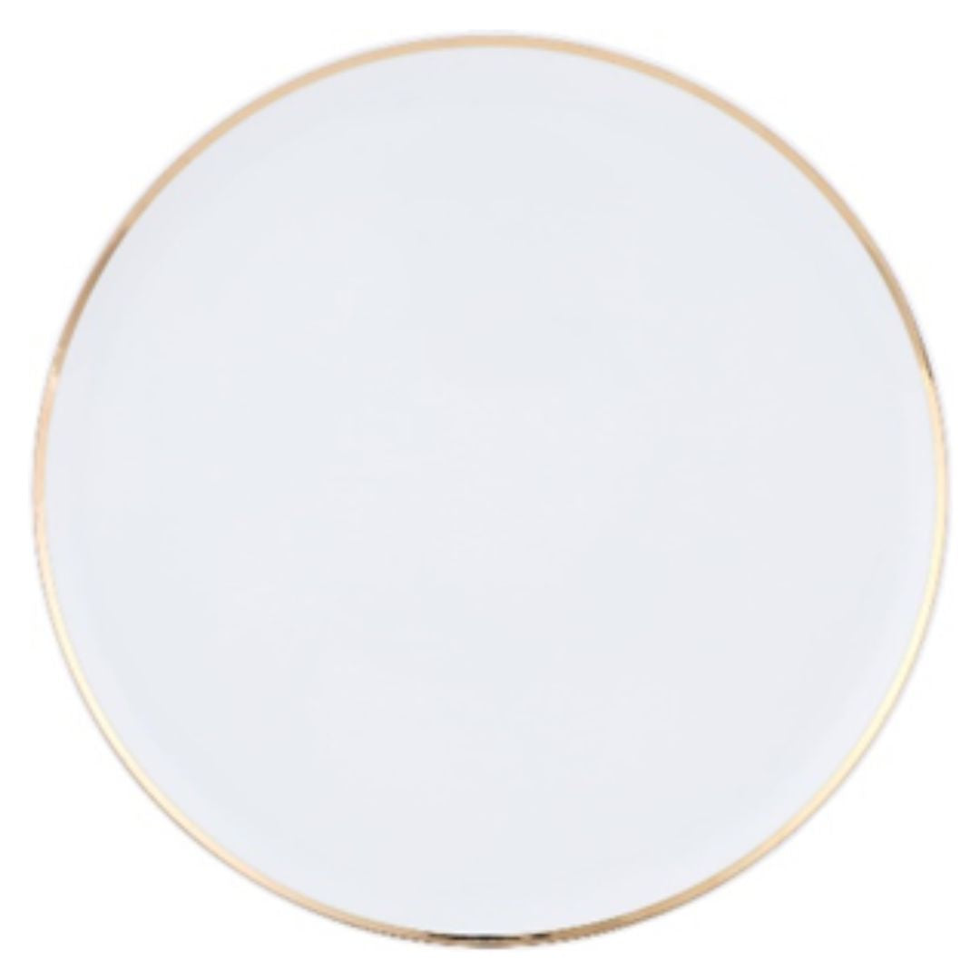 Tunisie Yaka Dinner Plate - Gold Rim, 27cm – ETTC
