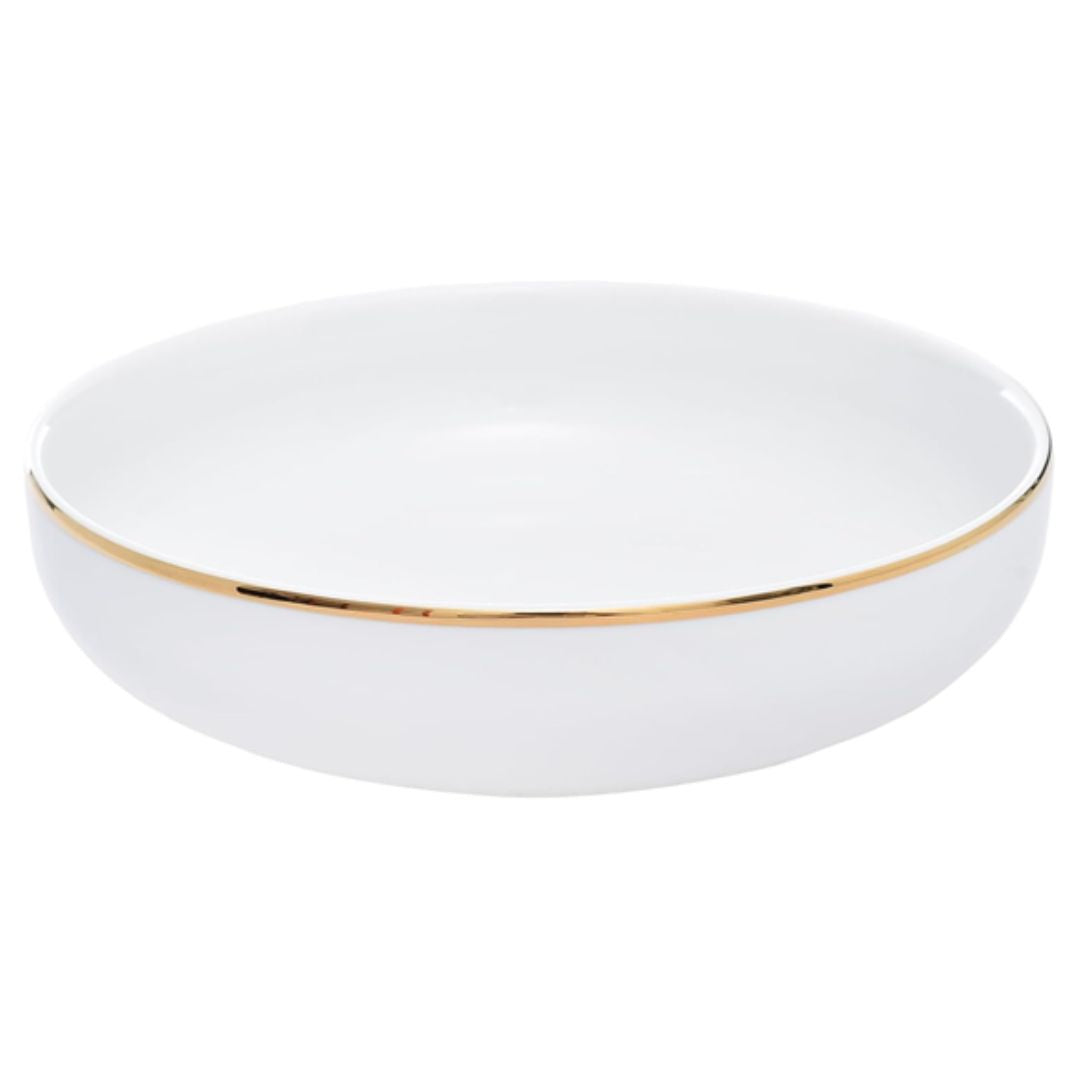 Tunisie Yaka Deep Plate - Gold Rim, 20cm – ETTC