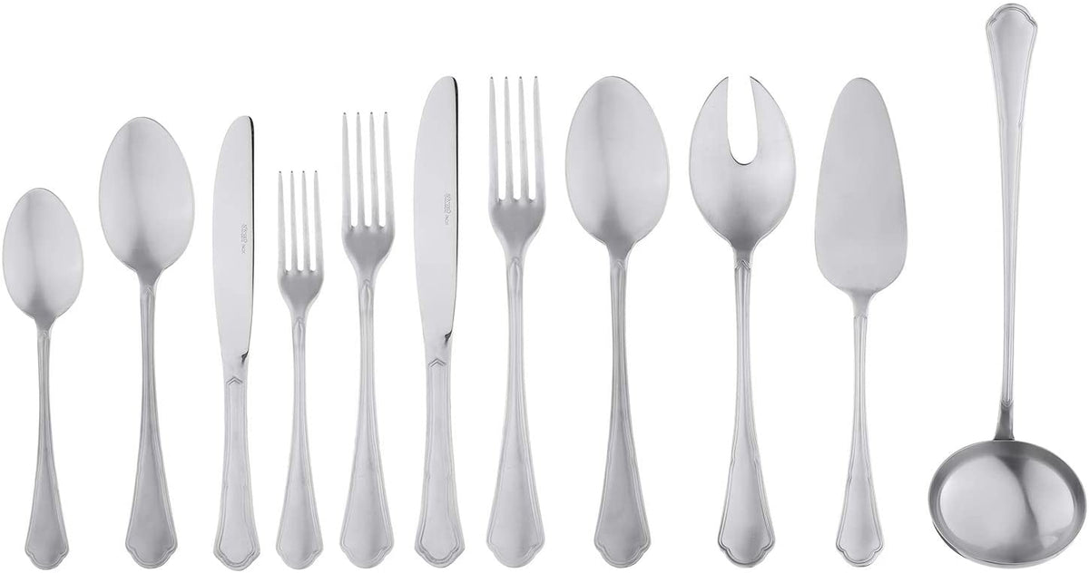 Abert Vintage Cutlery Set - Matte Silver, 77 Pieces – ETTC